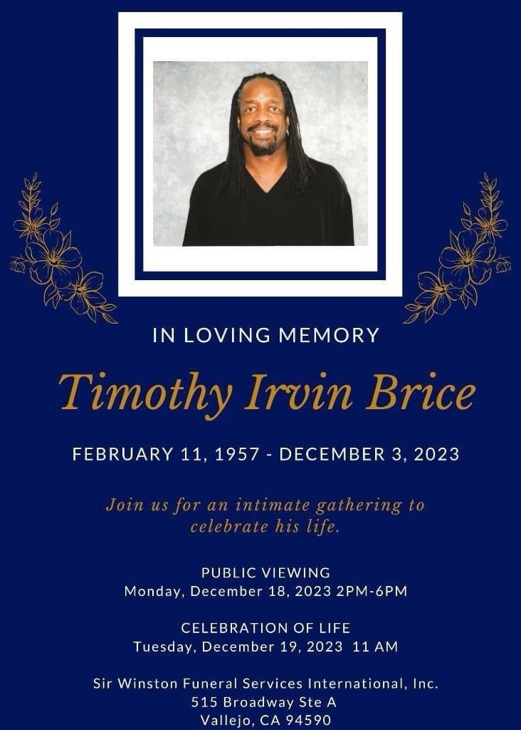 Timothy Brice Memorial, 12/18 - 12/19